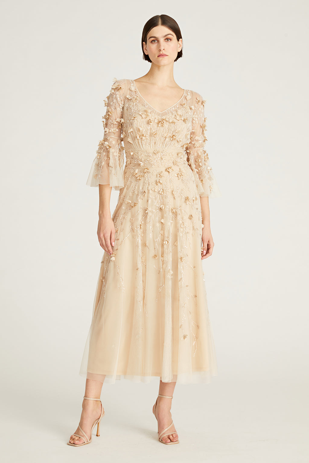 Zolene Embellished Midi Dress – THEIA