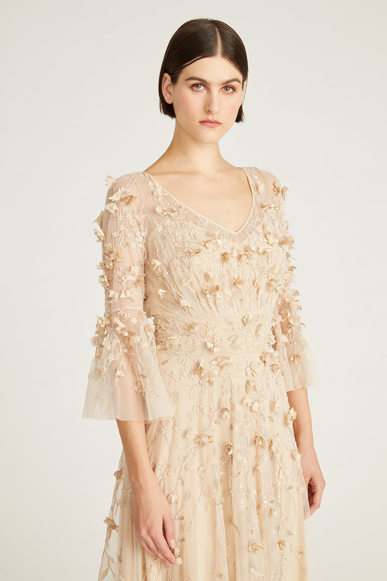 Zolene Embellished Midi Dress – THEIA