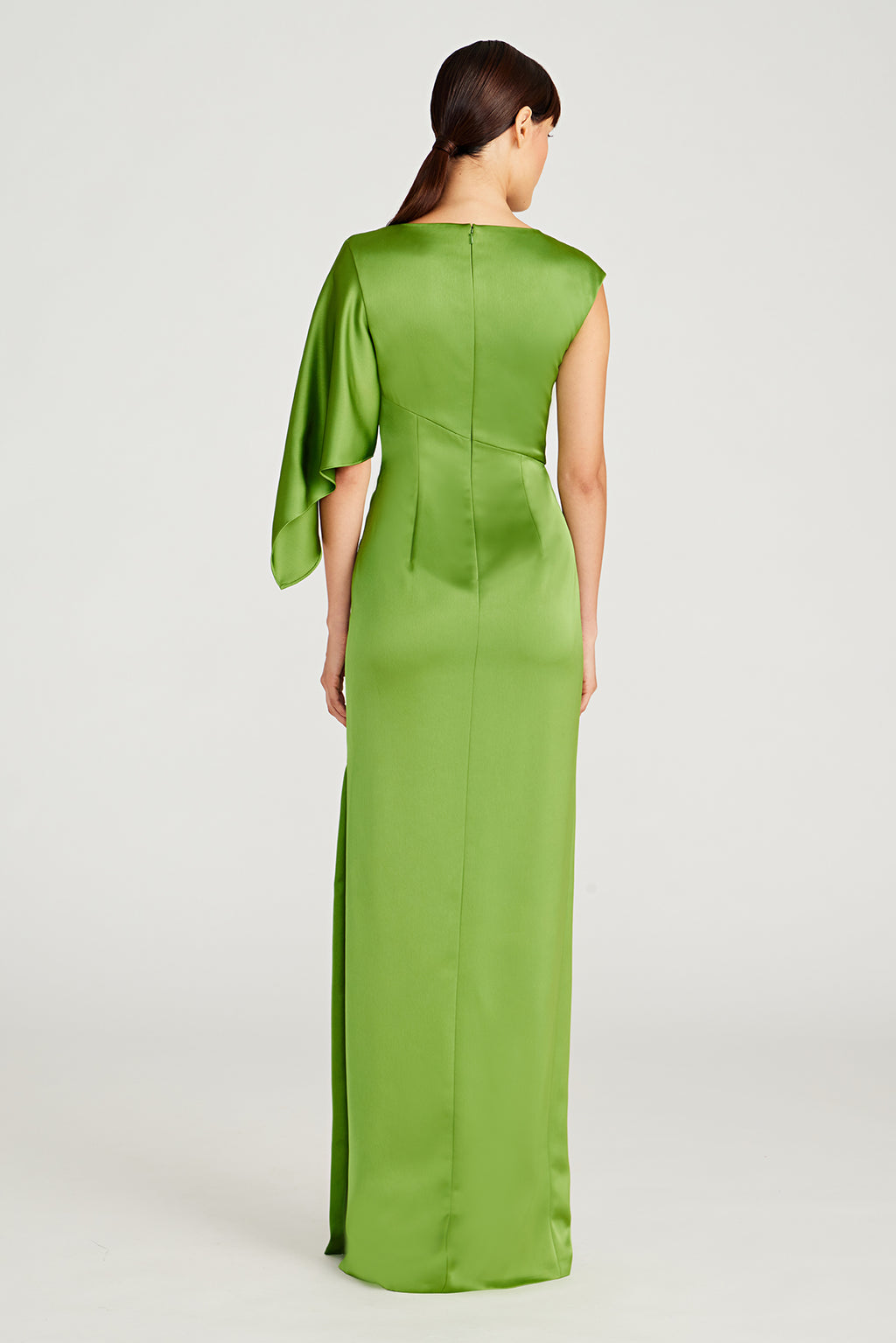 Tilly Satin Draped Column Gown – THEIA