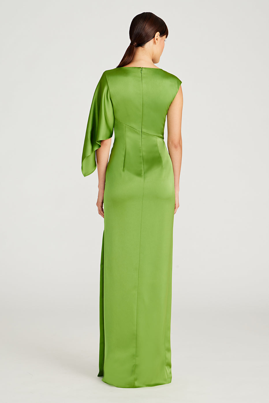 Tilly Satin Draped Column Gown – THEIA