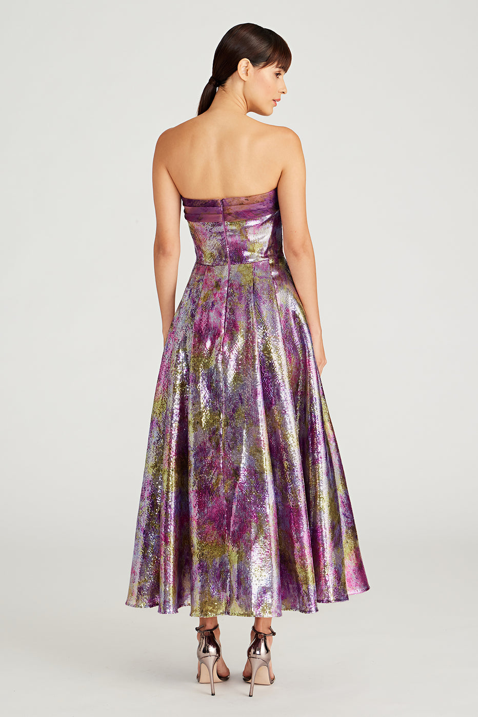 Eve Strapless Sequin Dress – THEIA