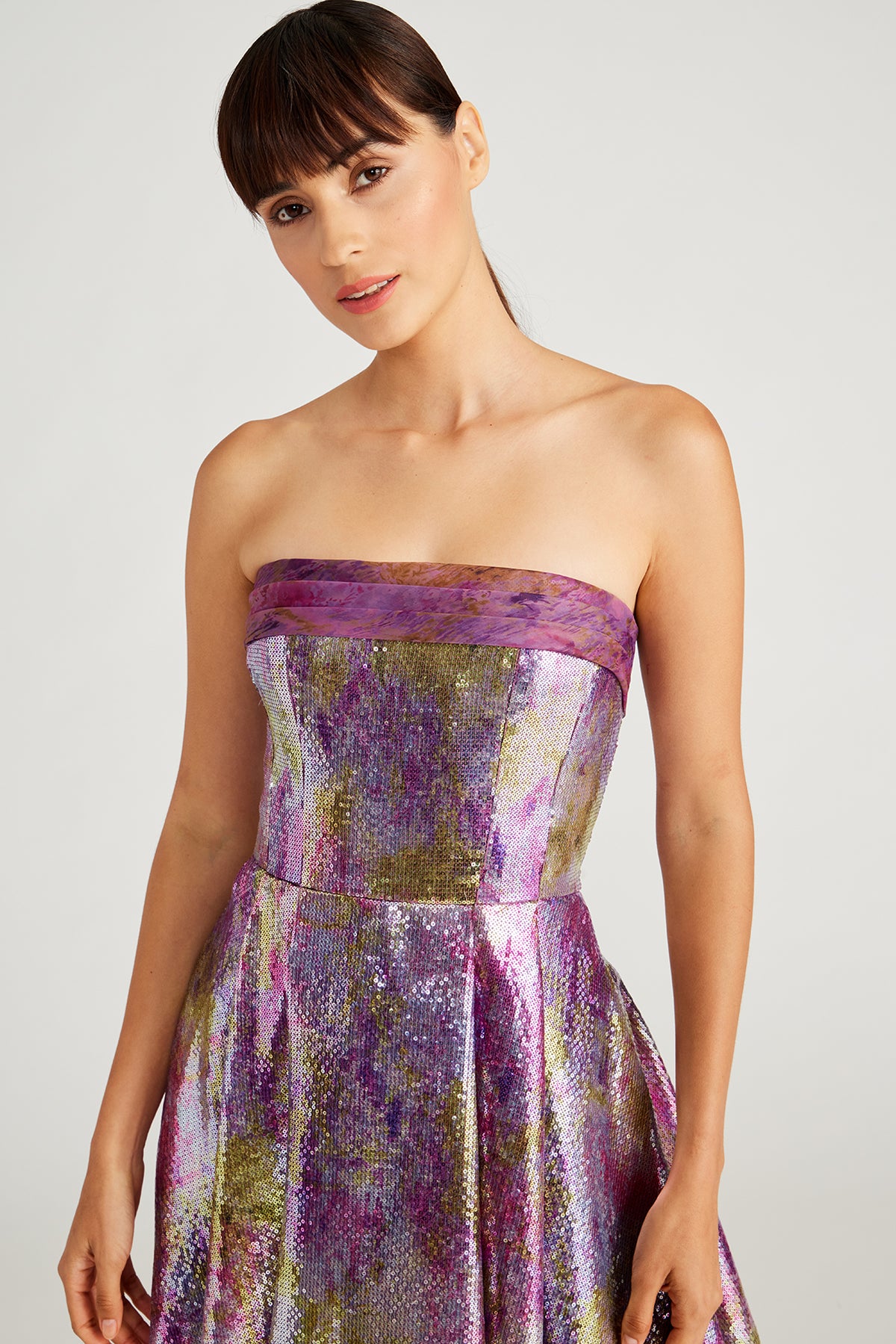 Eve Strapless Sequin Dress – THEIA