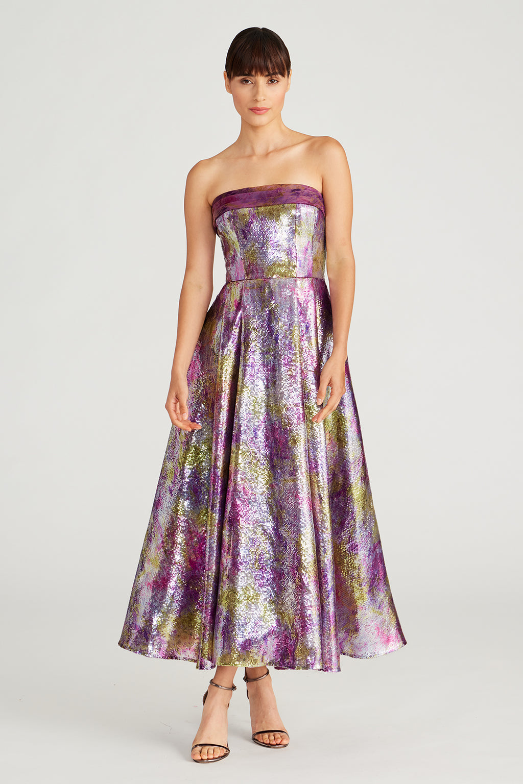 Eve Strapless Sequin Dress – THEIA