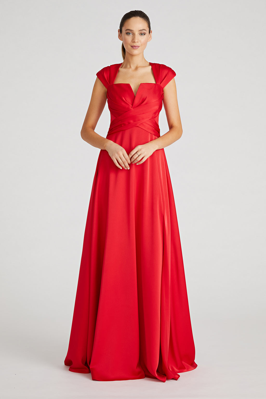 Calista Cap Sleeve Gown – THEIA