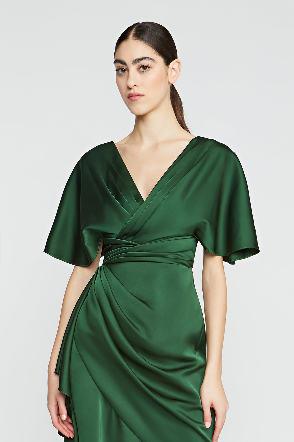 Gwen Asymmetric Ruffle Dress – THEIA