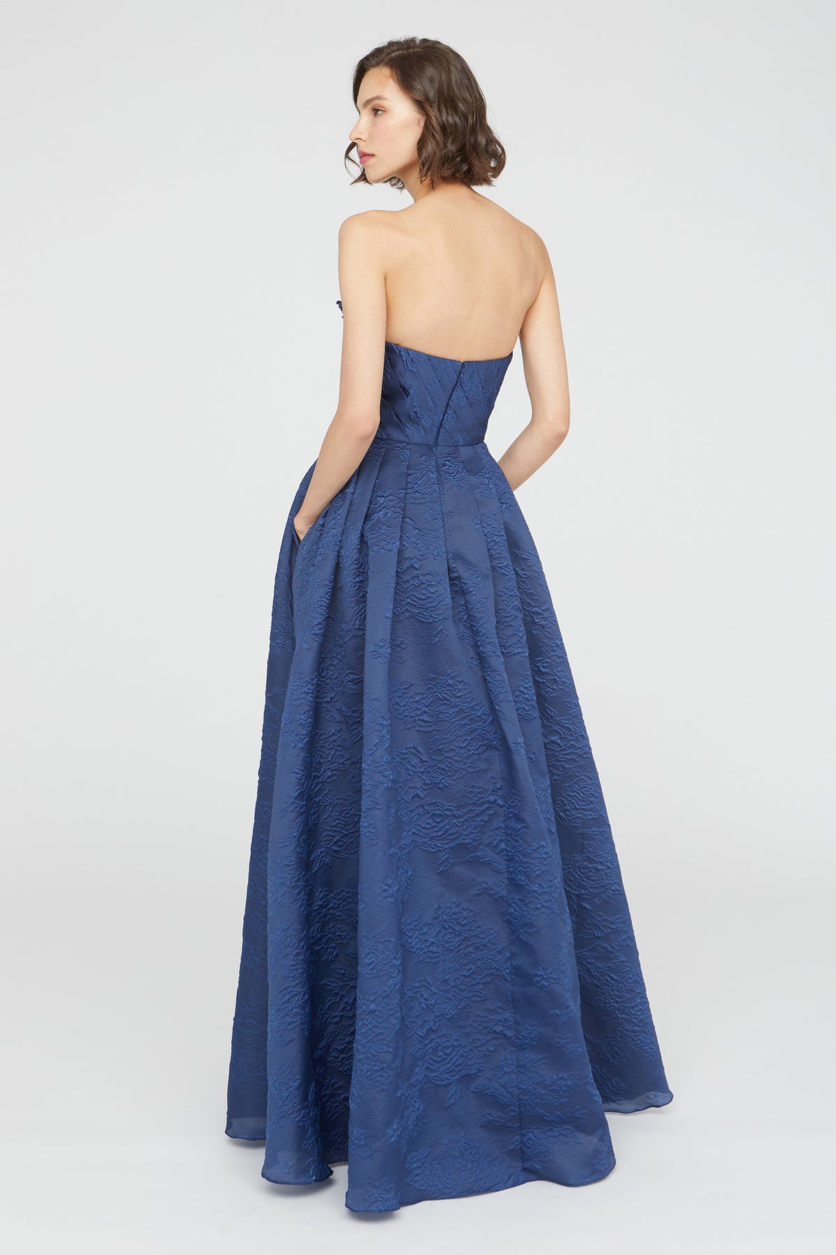 Mariana Fan Fold Bodice Gown – THEIA