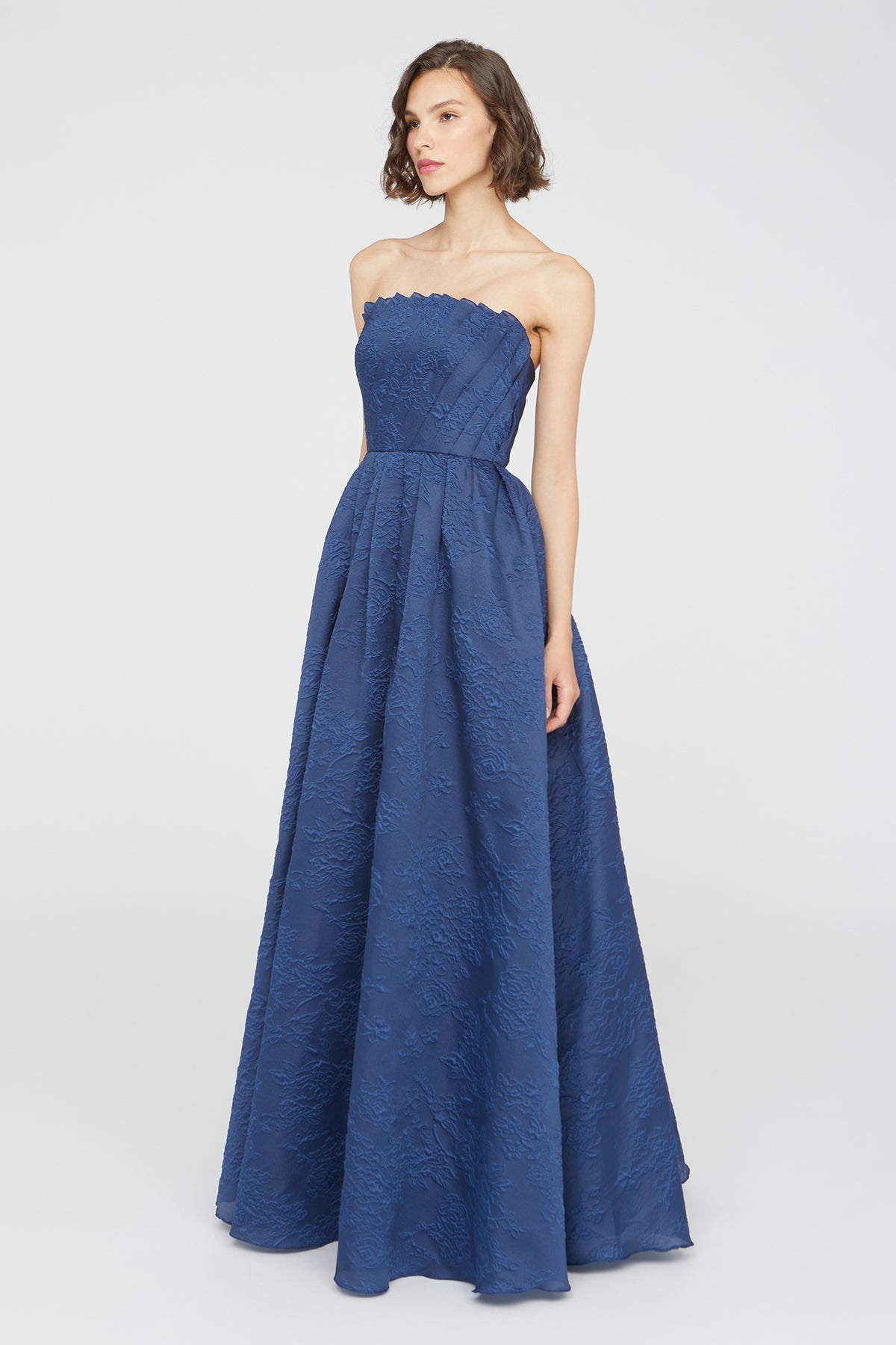 Mariana Fan Fold Bodice Gown – THEIA