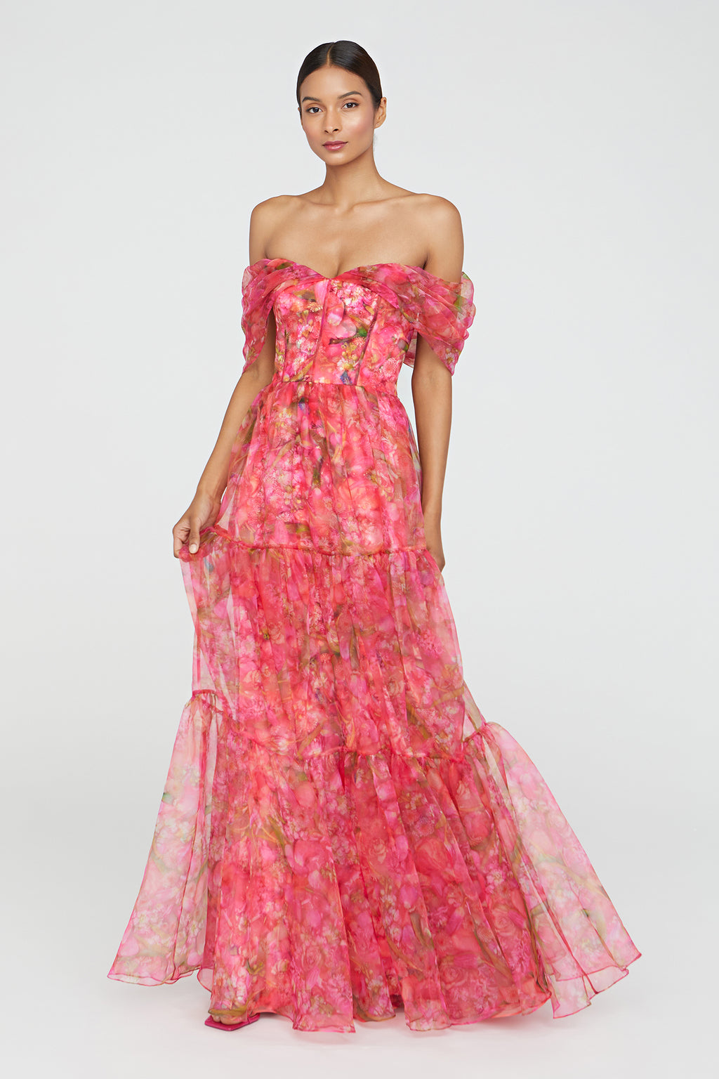 Tia Off Shoulder Organza Gown – THEIA