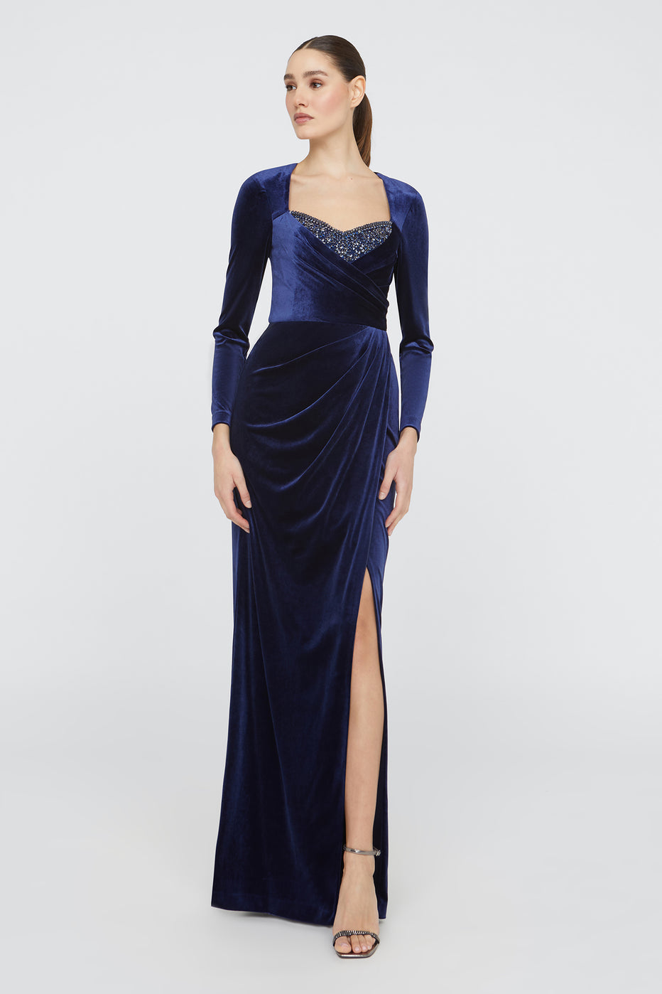 Emerson Long Sleeve Gown – THEIA