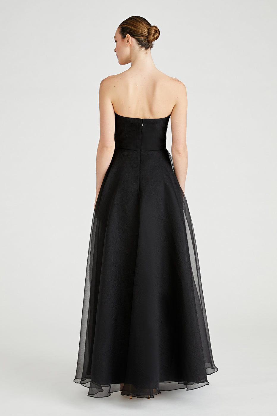 Teresa Strapless Draped Gown – THEIA